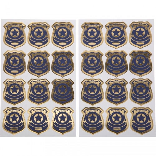 24 Stickers Bagde de Police - Annikids