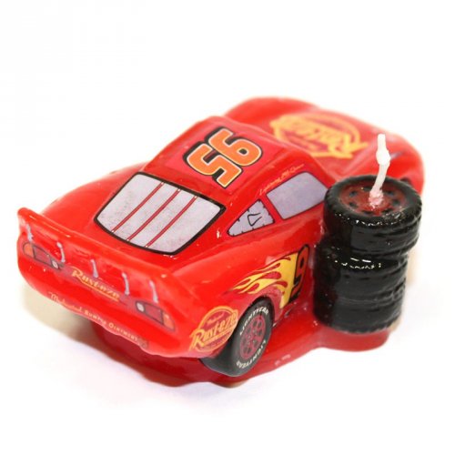 Bougie Cars 3D (9 cm) pour l'anniversaire de votre enfant - Annikids